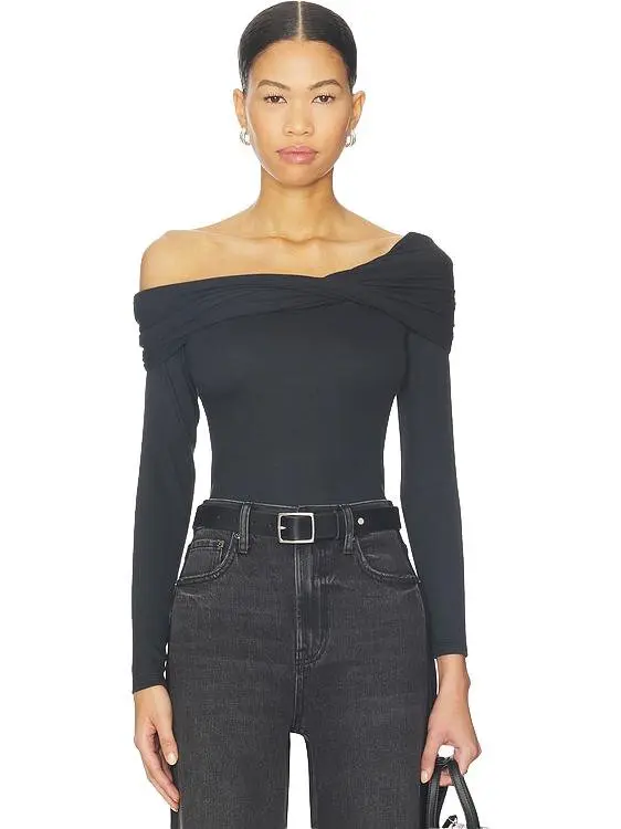 PISTOLA Lyra Off Shoulder Top - Noir