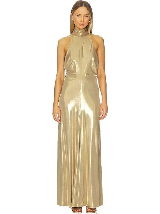 SABINA MUSAYEV Peirce Metallic Dress - Gold