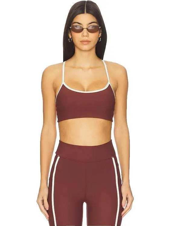 The Upside Adesa Scoop Danni Sports Bra In Burgundy - Maroon