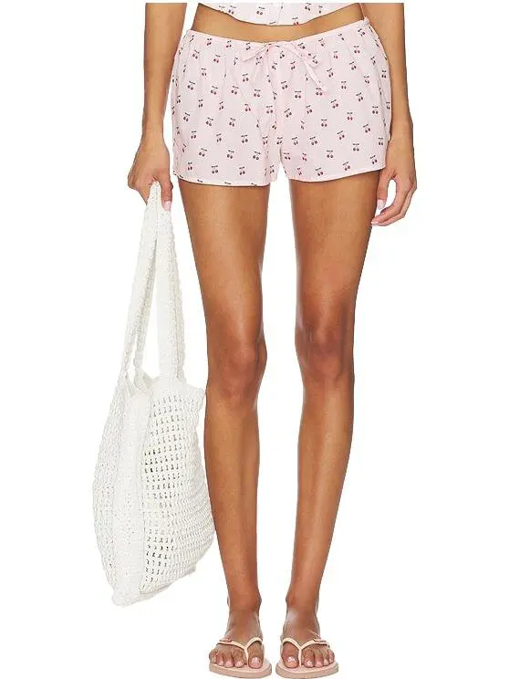MONTCE Low-rise Drawstring Short - Cherries