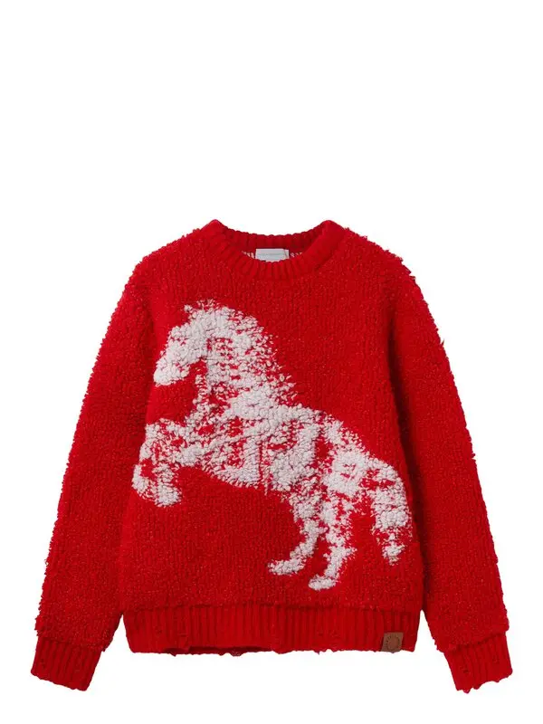 Stella McCartney Graphic Crewneck Jumper - Lipstick Red