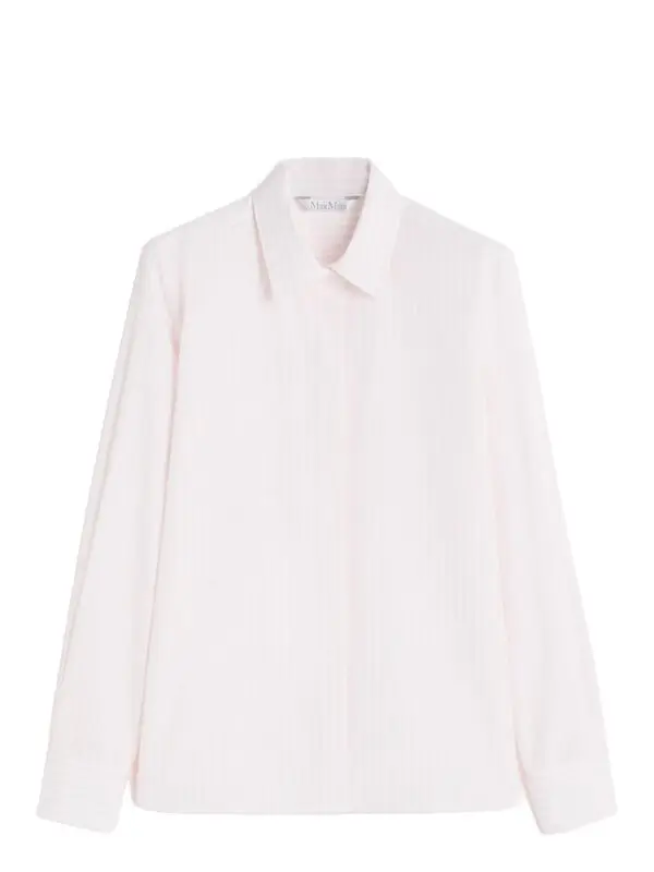 Max Mara Striped Cotton Poplin Shirt - Pink