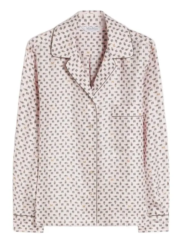 Max Mara Printed Silk Shirt - Pink