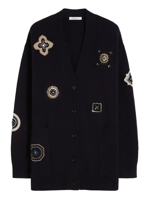 Max Mara Wool And Cashmere Cardigan - Ultramarine