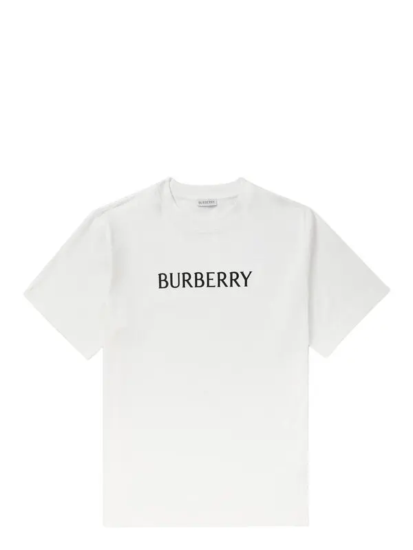 Burberry Seth Logo-print Cotton-jersey T-shirt - White