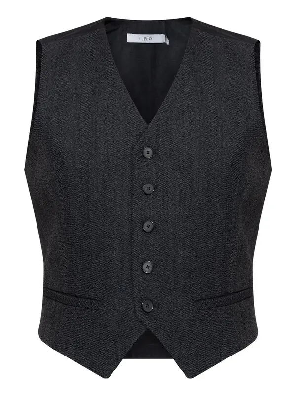 IRO PARIS Benyo Vest - Navy Blue