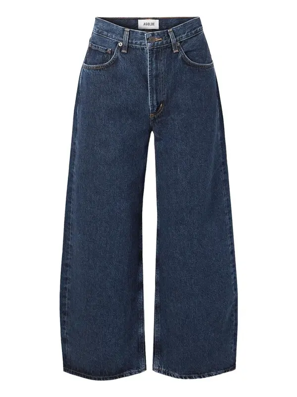 AGOLDE Low Curve Crop High-rise Wide-leg Jeans - Blue