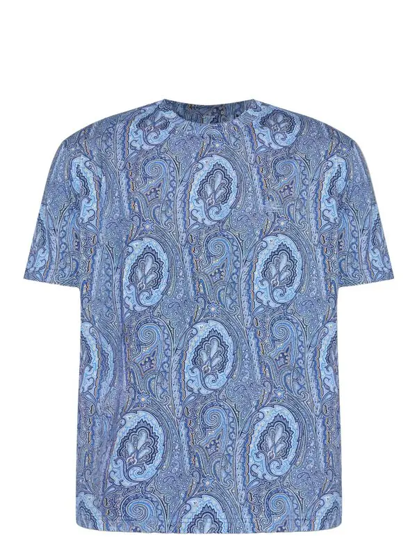 Etro T-shirt With A Pattern - Blue