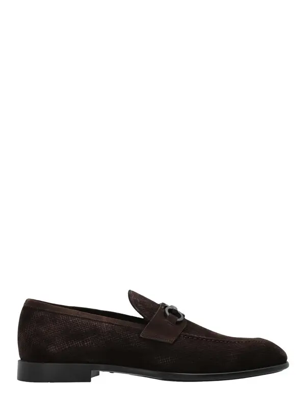 FERRAGAMO Foster Suede Loafers - Brown