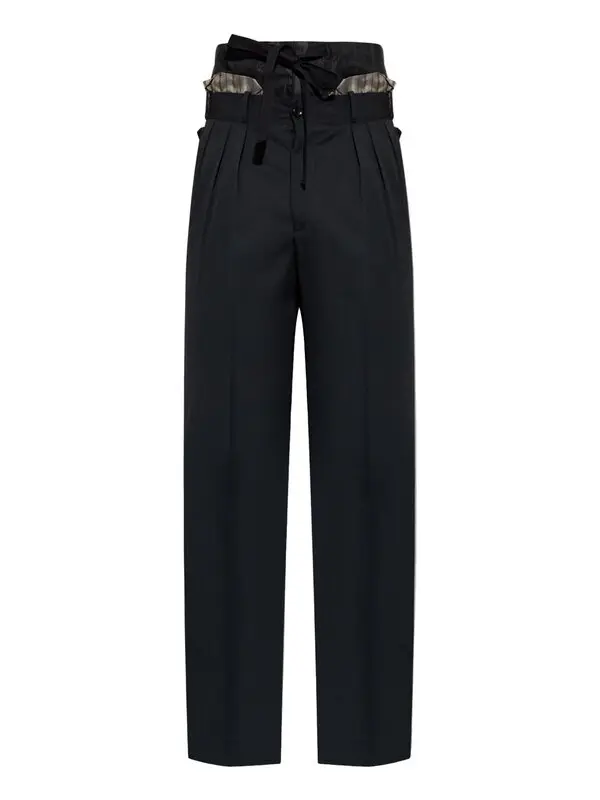 MAISON MARGIELA Wool Trousers - Black