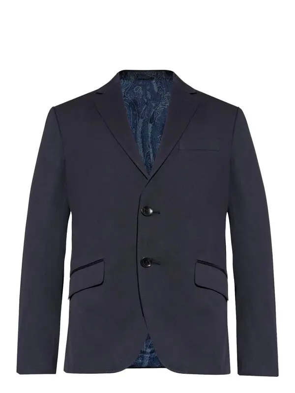 Etro Blazer With Pockets - Navy Blue
