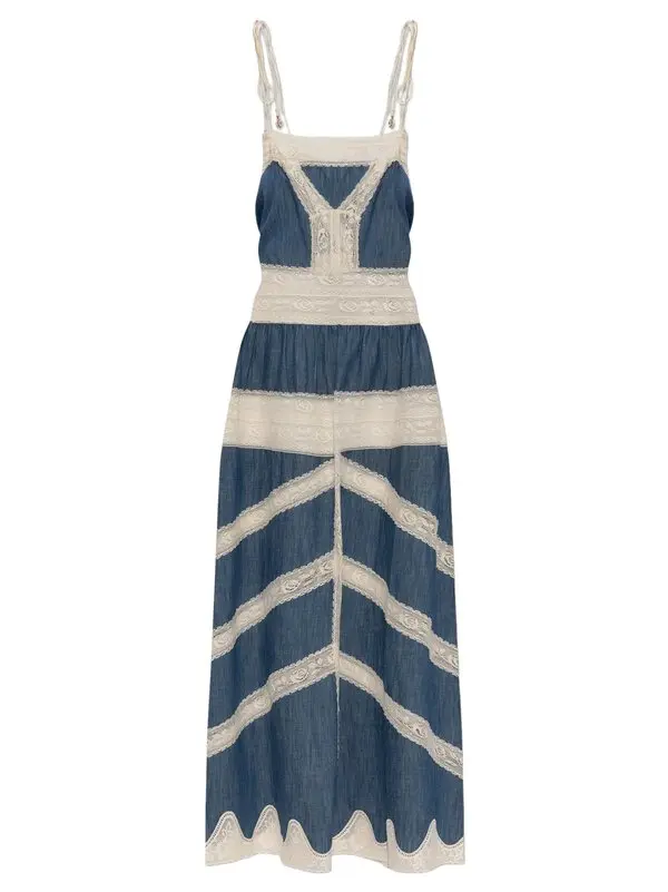 Zimmermann Lace Panel Dress - Navy Blue