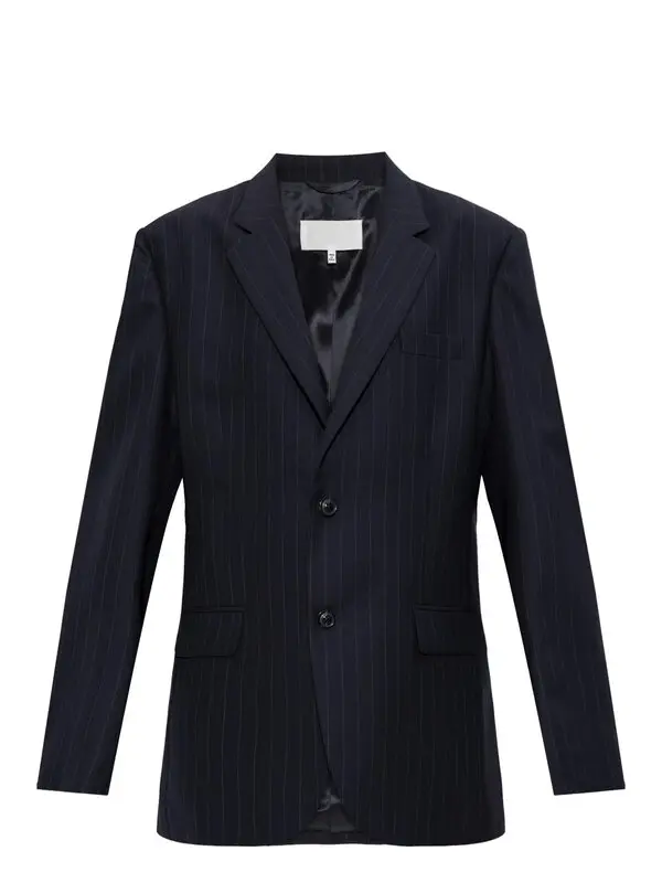 MAISON MARGIELA Wool Blazer - Navy Blue