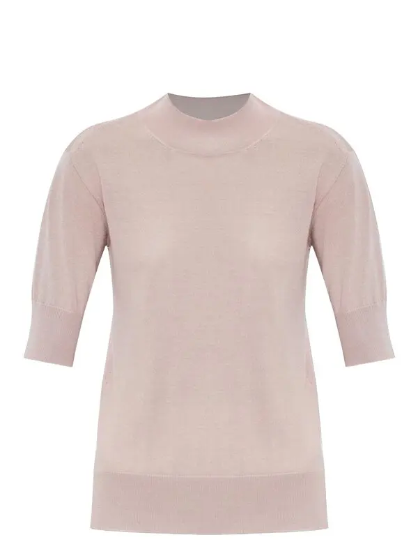 JIL SANDER Knit Top With Side Slits - Pink