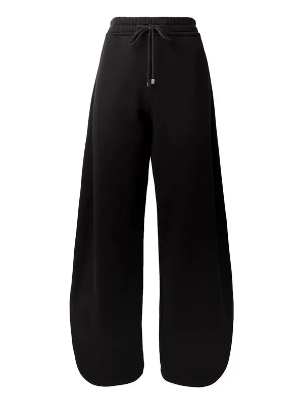 Alaïa Petal Cotton-jersey Track Pants - Black