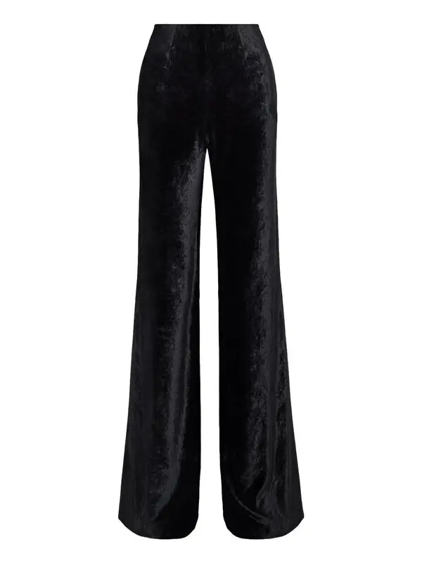 Galvan Velvet Wide-leg Pants - Black
