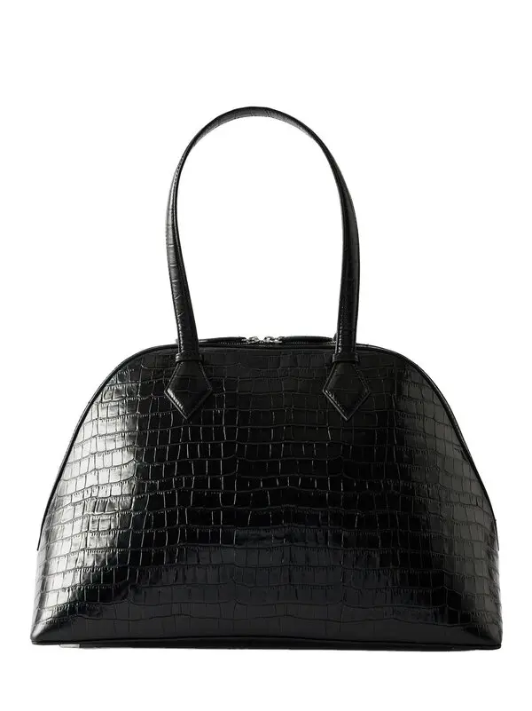 A.emery Harnick Croc-effect Leather Shoulder Bag - Black