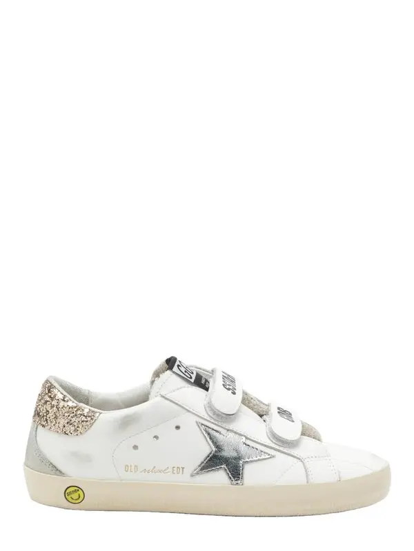 GOLDEN GOOSE Old School Sneakers With Glitter Star - White