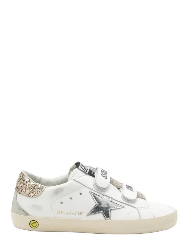 GOLDEN GOOSE Old School Sneakers With Glitter Star - White
