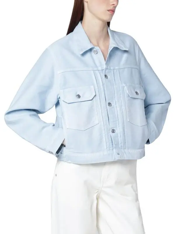 Victoria Beckham Denim Trucker Jacket - Light Blue