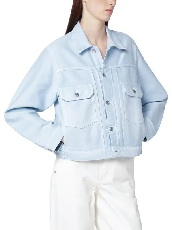 Victoria Beckham Denim Jacket - Light Blue