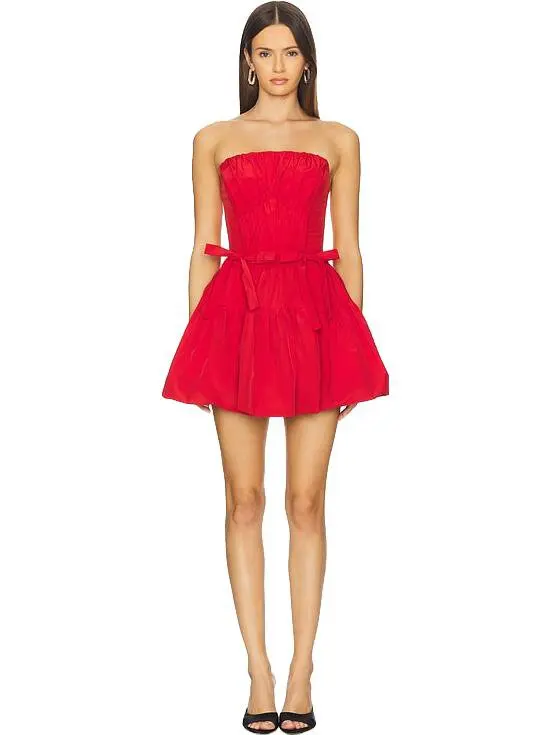 AKNVAS Kamilla Tech Taffeta Dress - Red