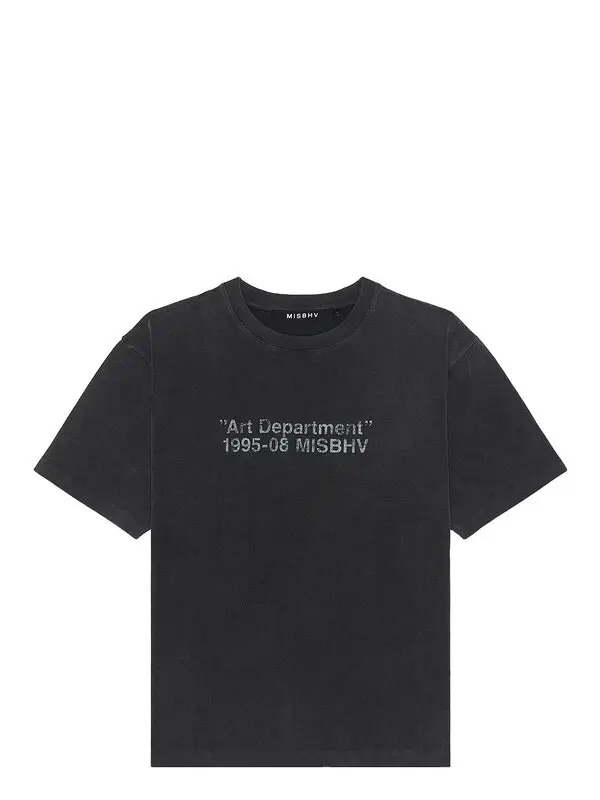 MISBHV Basic T-shirt In Black - Washed Black
