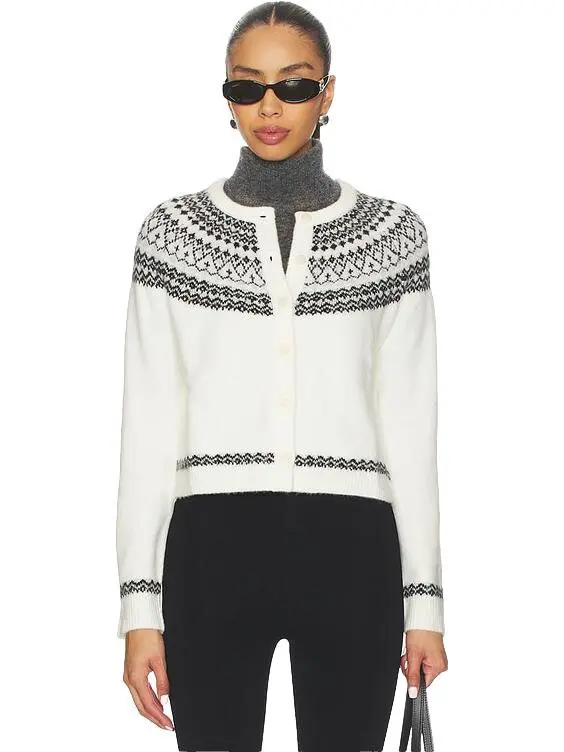 STITCHES & STRIPES Fair Isle Cardigan - Black