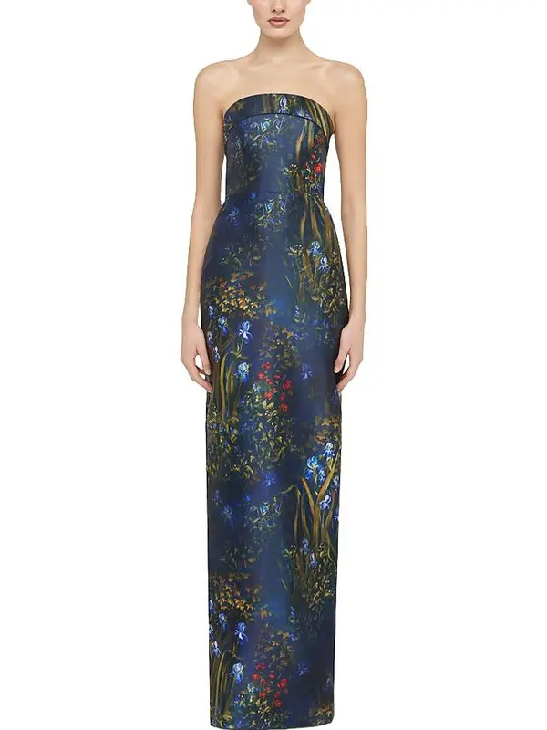 Theia Lynette Strapless Gown - Herbarium