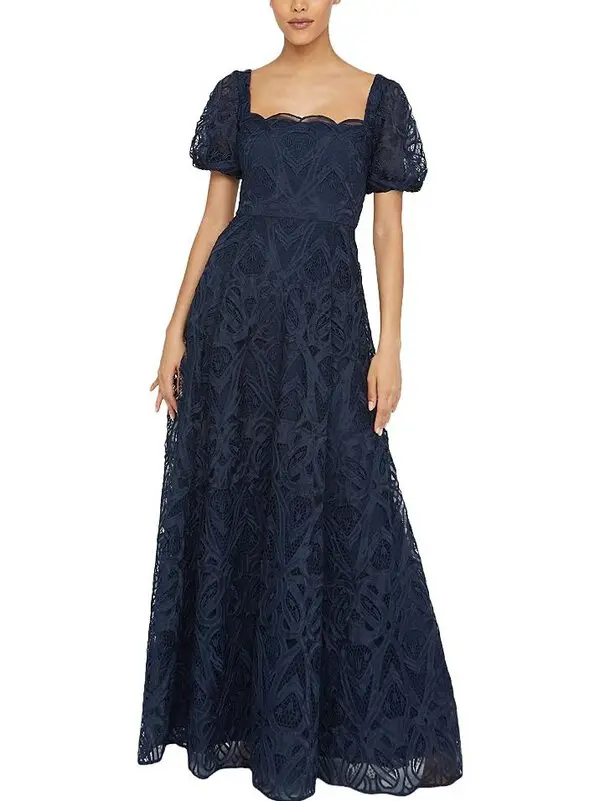 Theia Dominique Puff Sleeve Gown - Odyssey Greu