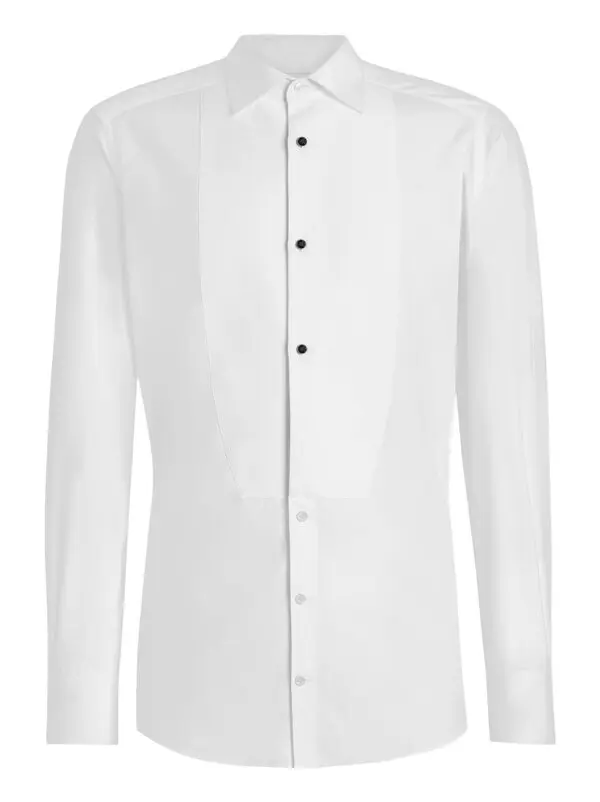Dolce & Gabbana Cotton Poplin Tuxedo Shirt - Multicolor