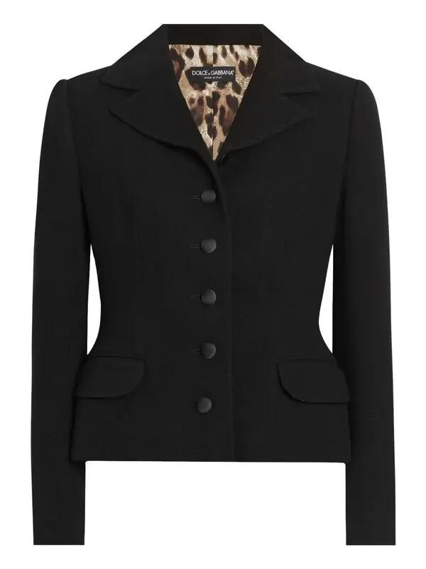 Dolce & Gabbana Wool Single-breasted Jacket - Black