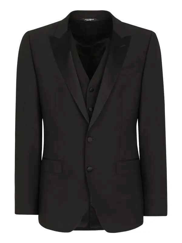 Dolce & Gabbana 3-piece Wool Suit - Black