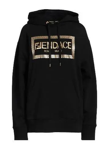 FENDACE Cotton-blend Sweatshirt With Embroidered Logo - Black