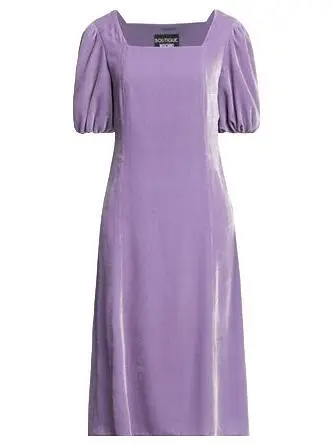 Moschino Velvet Midi Trapeze Dress - Purple