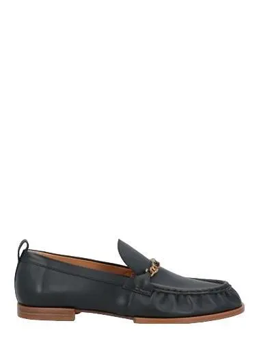 TOD'S Leather Loafers With Appliqués - Black