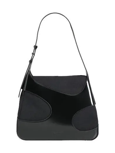 FERRAGAMO Handbag In Nylon, Cotton And Calfskin - Black