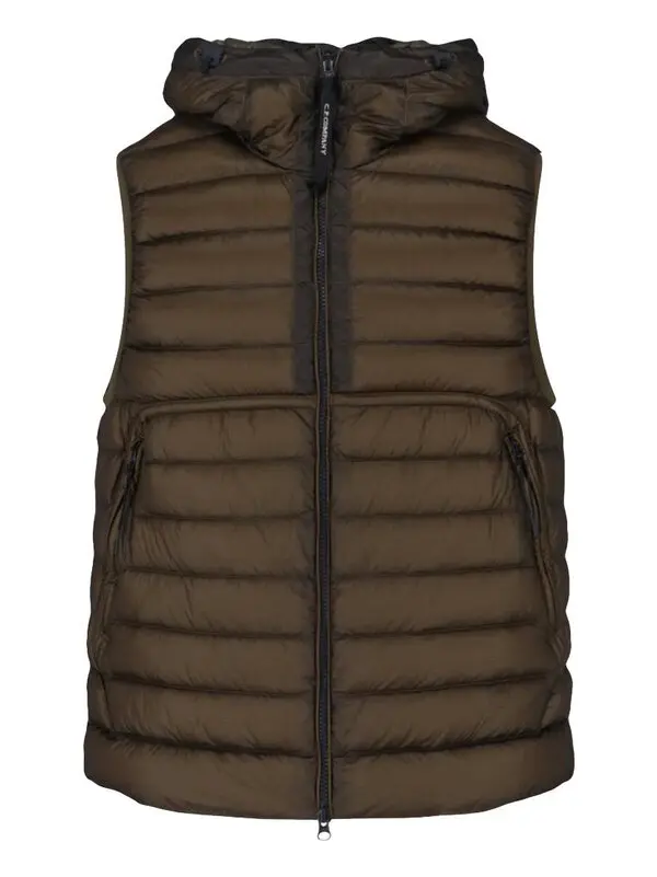 C.P. COMPANY Goggle Down Padded Vest - Green
