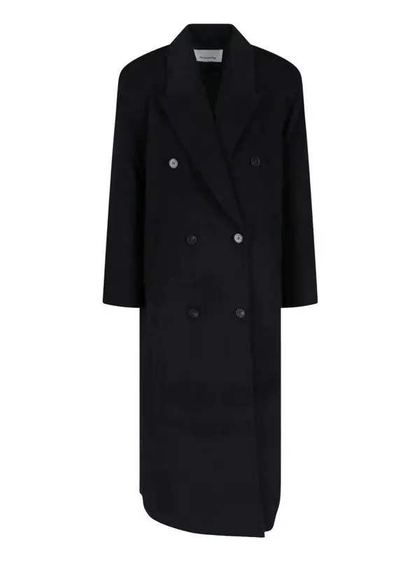 THE FRANKIE SHOP Double-breasted 'gaia' Coat - Black