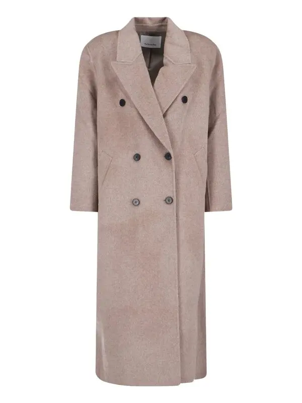 THE FRANKIE SHOP Double-breasted 'gaia' Coat - Taupe