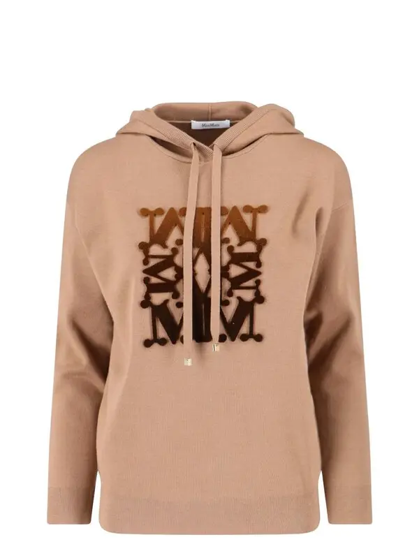 Max Mara Virgin Wool Hoodie - Brown