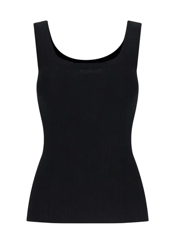 GOLDEN GOOSE Knitted Tank Top - Black