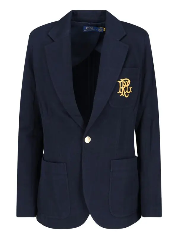 Polo Ralph Lauren Single-breasted 'emblem' Blazer - Blue