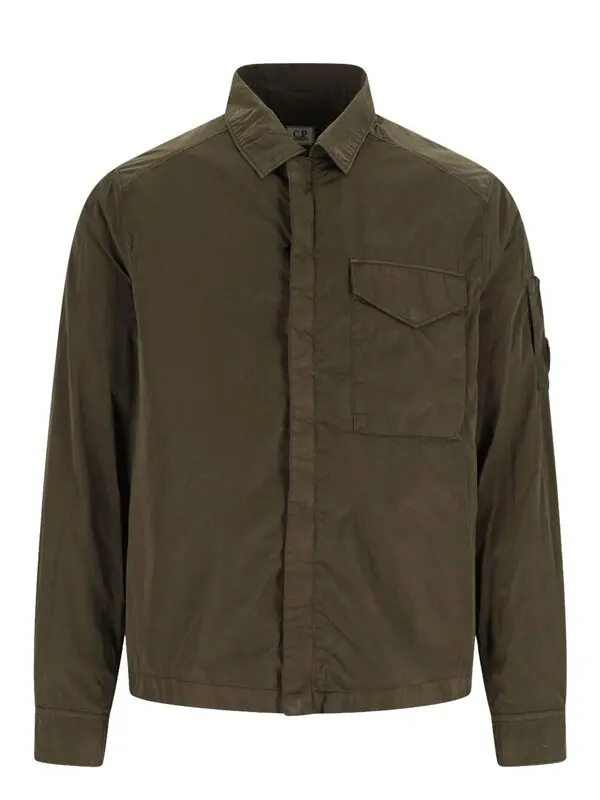 C.P. COMPANY Logo Shirt Jacket - Green