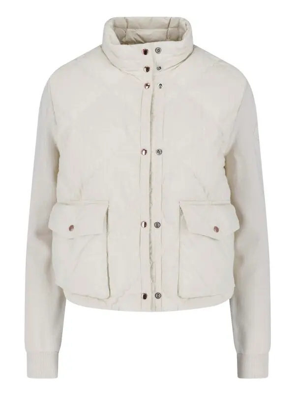 Moncler Padded Knit Cardigan - Cream