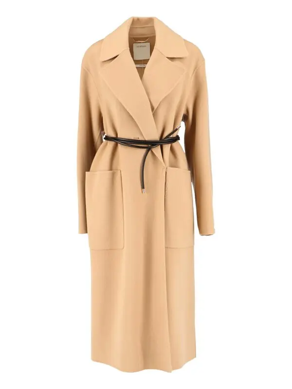 Sportmax Virgin Wool Dressing Gown Coat - Beige