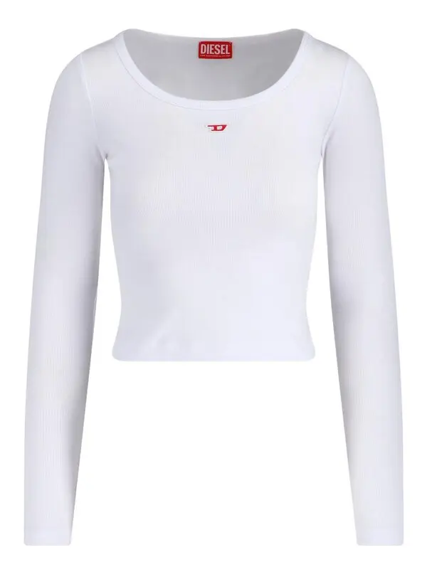 Diesel T-ballet-d Crop Top - White