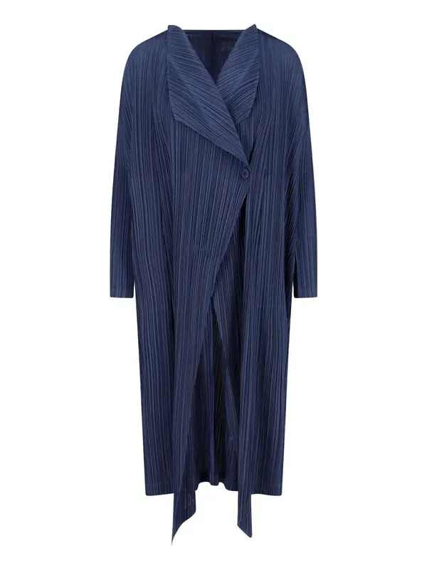 PLEATS PLEASE Pleated Coat - Blue