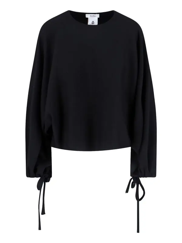 Max Mara Virgin Wool Crew Neck Sweater - Black