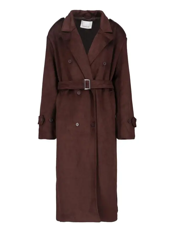 THE FRANKIE SHOP Pembroke Trench Coat - Brown